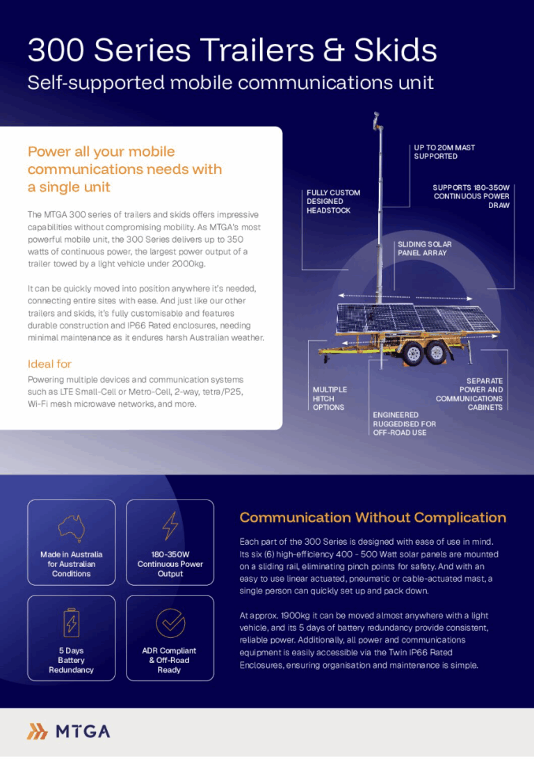 300 Series Trailers & Skids : MTGA
